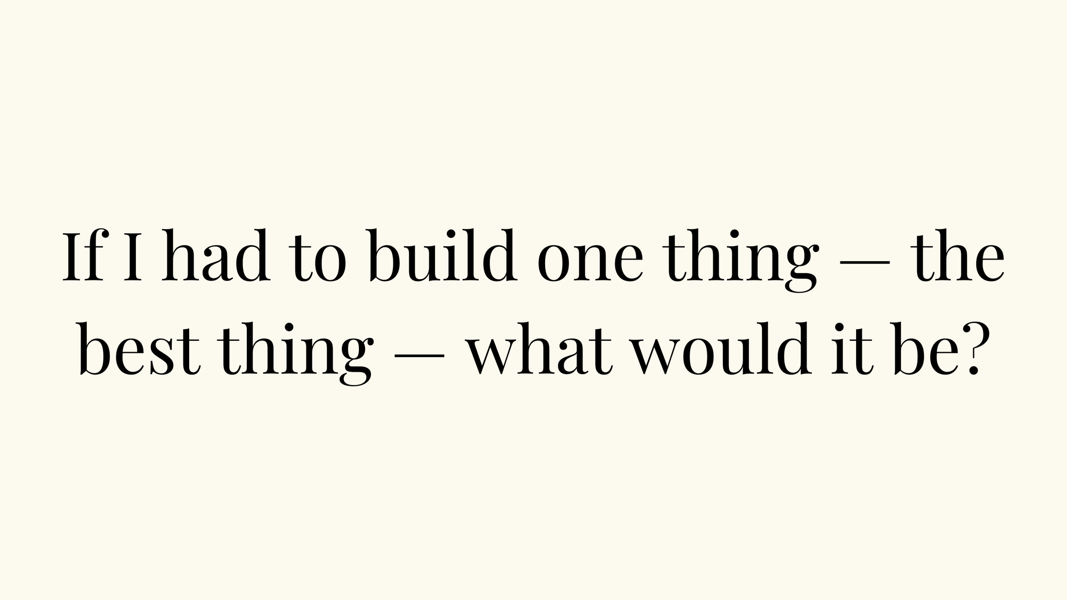 If I Were to Build the Best – Tracks & Tales — A Global Guide to ...